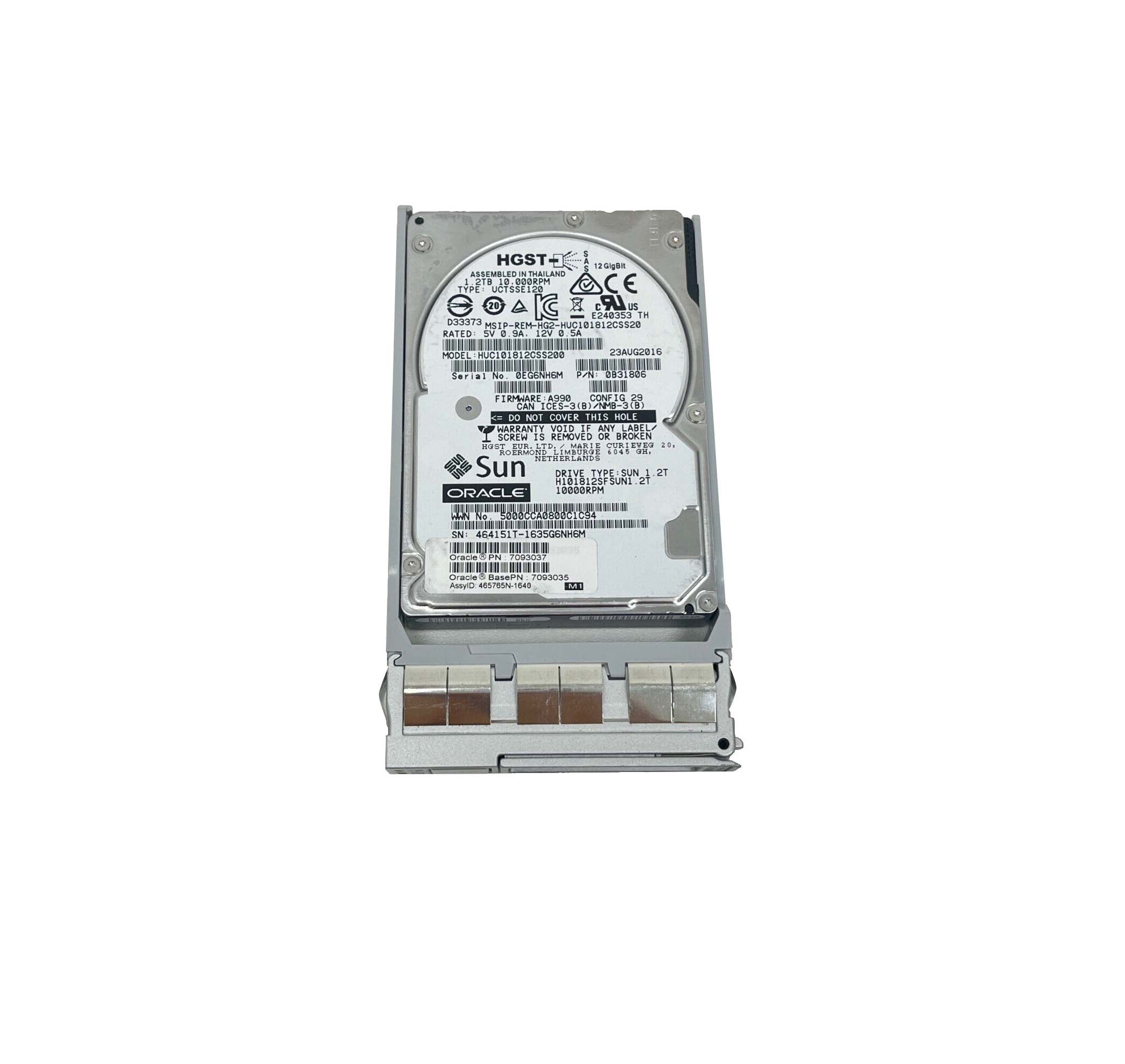 7093035 - Oracle 1.2TB SAS 12Gb/s 10000RPM 2.5-inch Internal Hard Driv